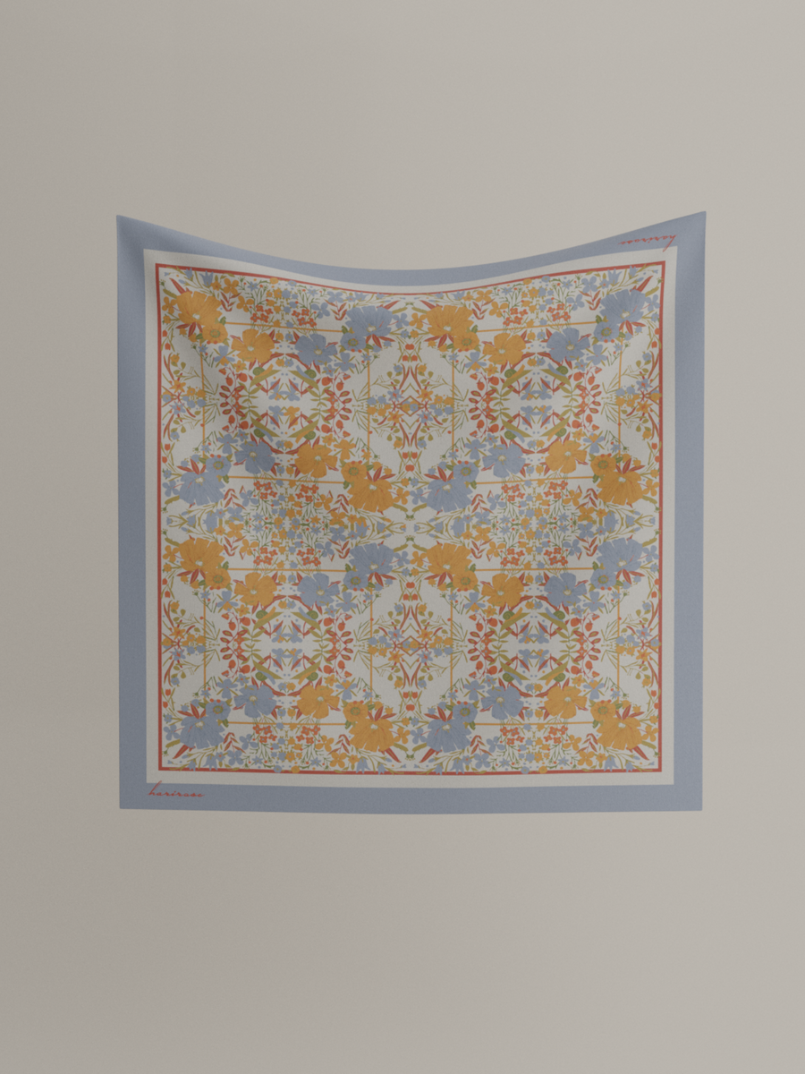 Periwinkle Scarf in Orange Peel – Harī